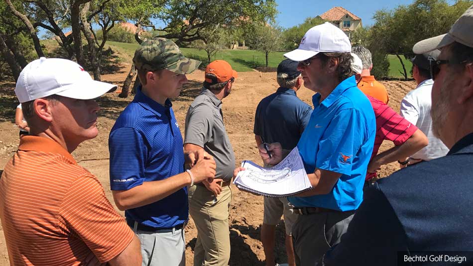 Jordan Spieth works with Roy Bechtol on new University...